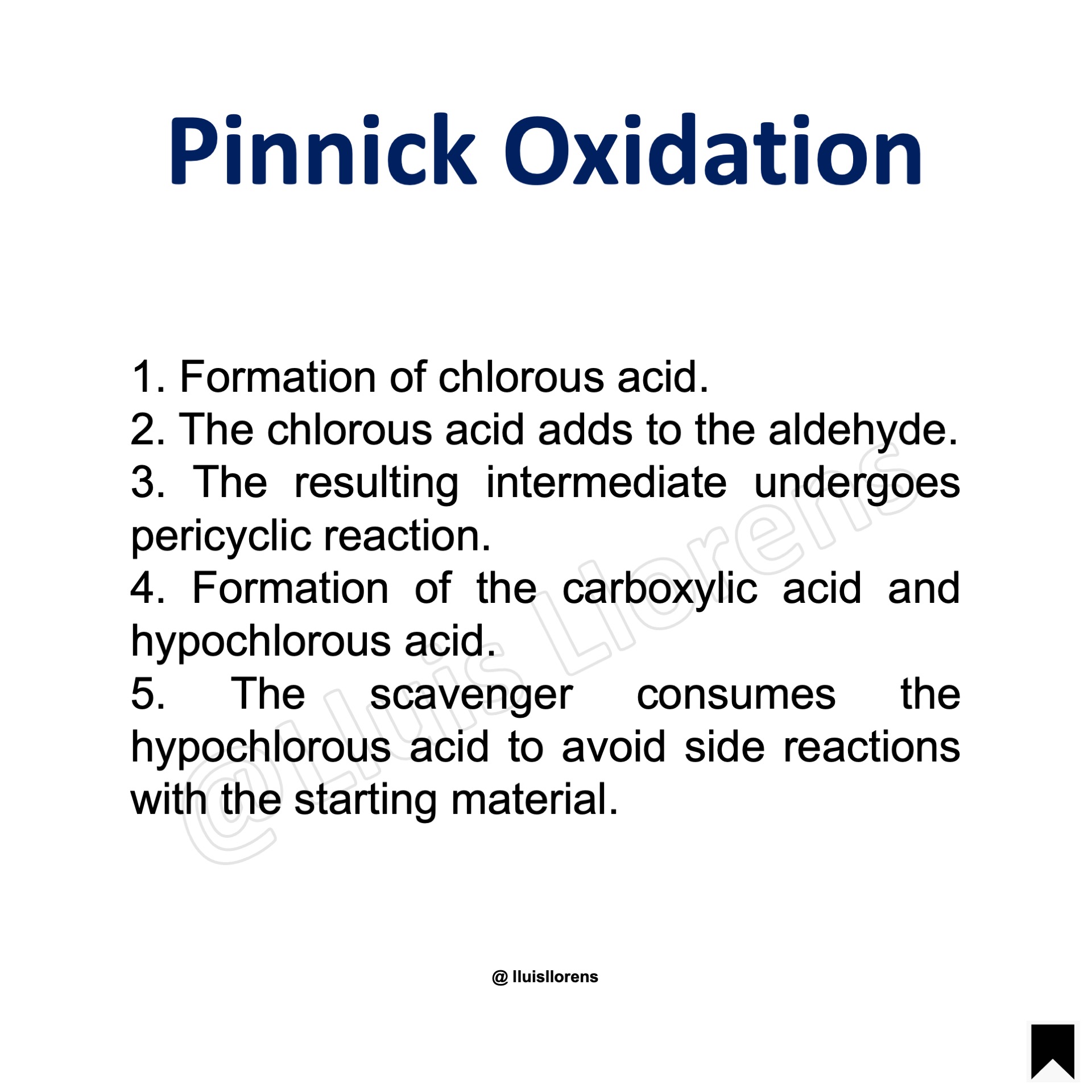 Pinnick Oxidation Nrochemistry